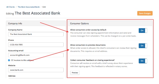 Consumer Document Preview