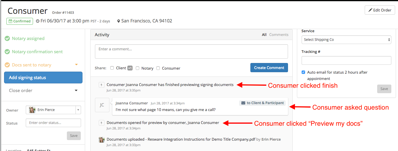 Consumer Document Preview