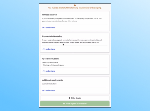 Where Can I Find the Instructions For a Signing?