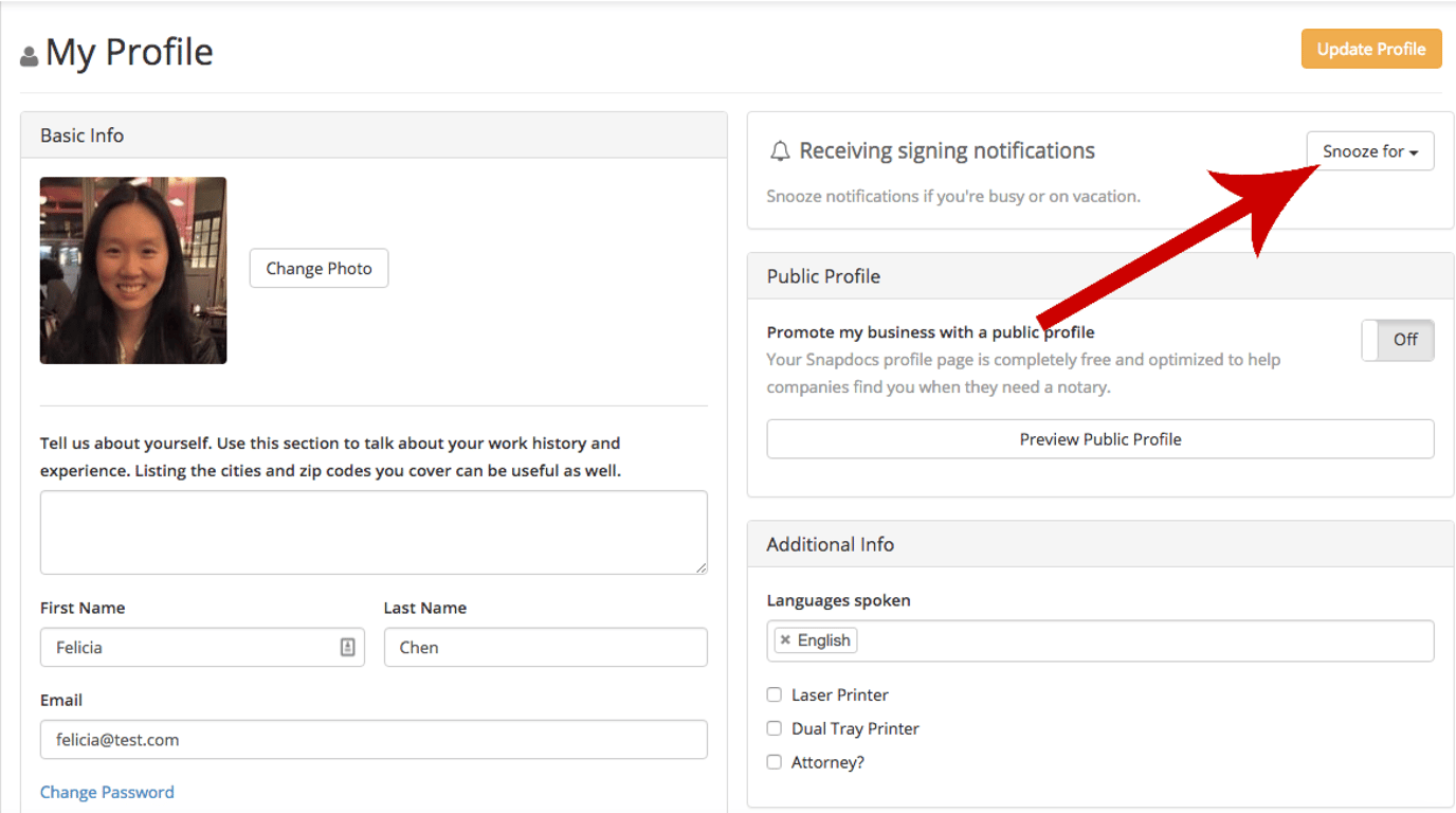 Snoozing Your Notifications and Setting an Out of Office
