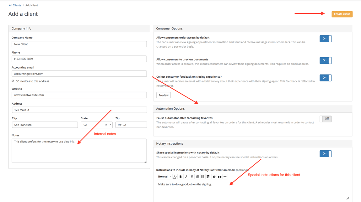 Add Client Companies and Client Users