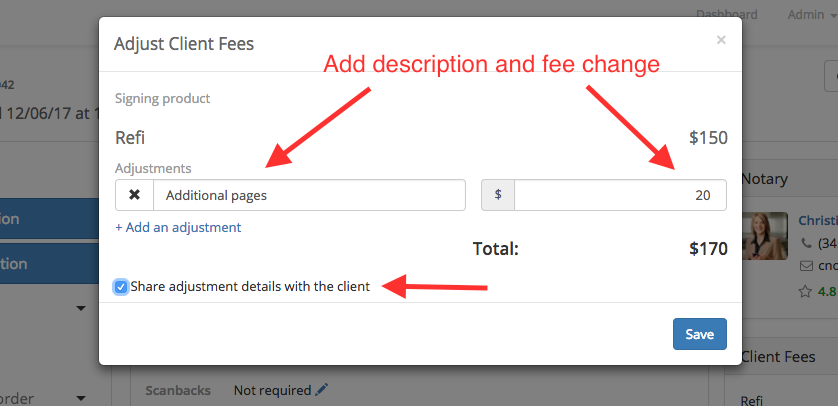 Adjusting Client Fees
