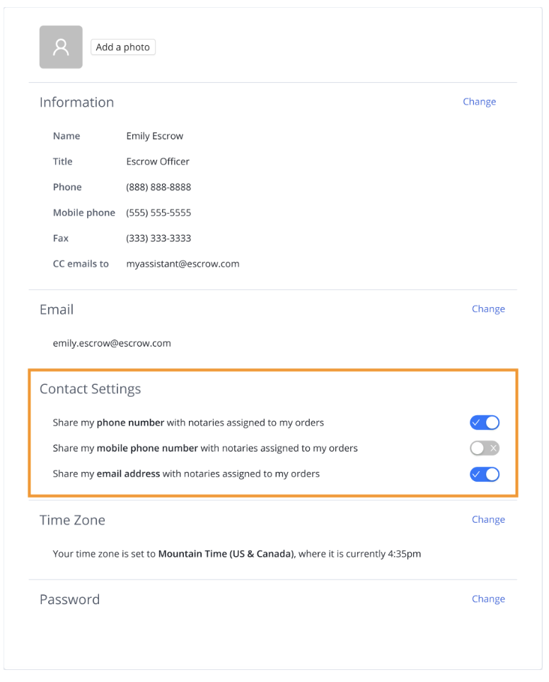 Client Contact Sharing