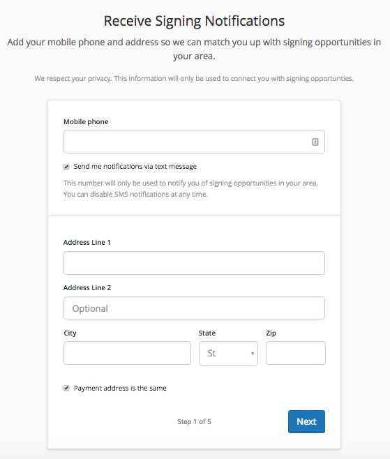 Creating a Notary Signing Agent Account
