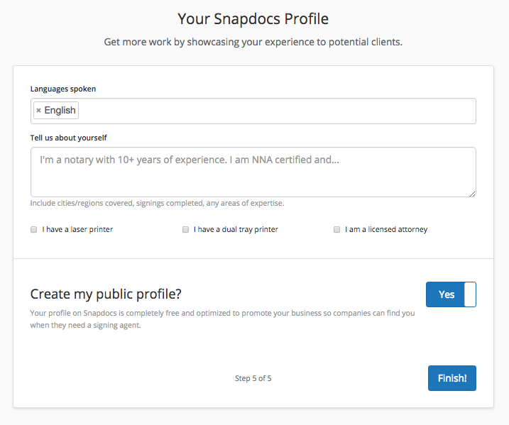 Creating a Notary Signing Agent Account