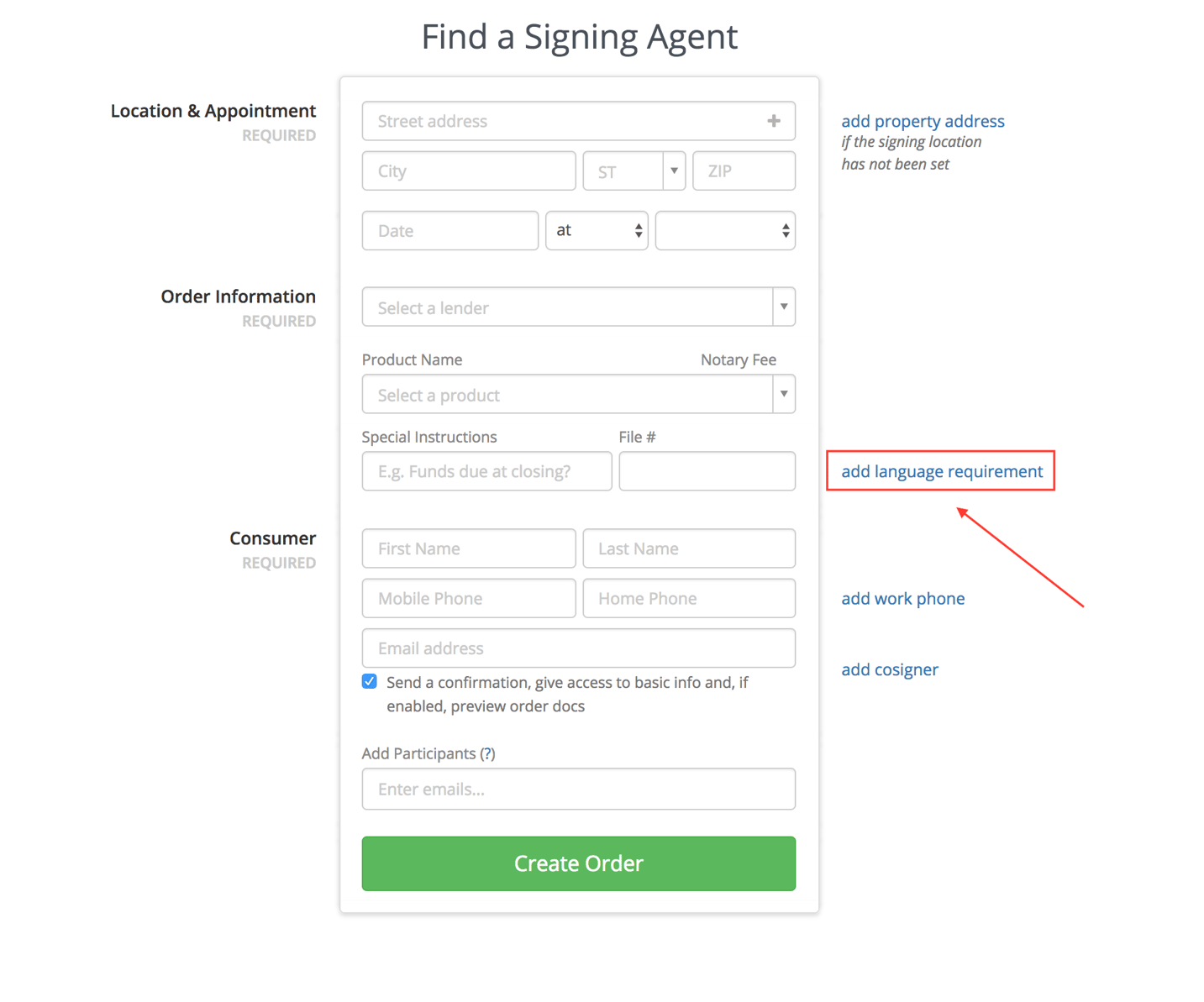 Find a notary that speaks a certain language