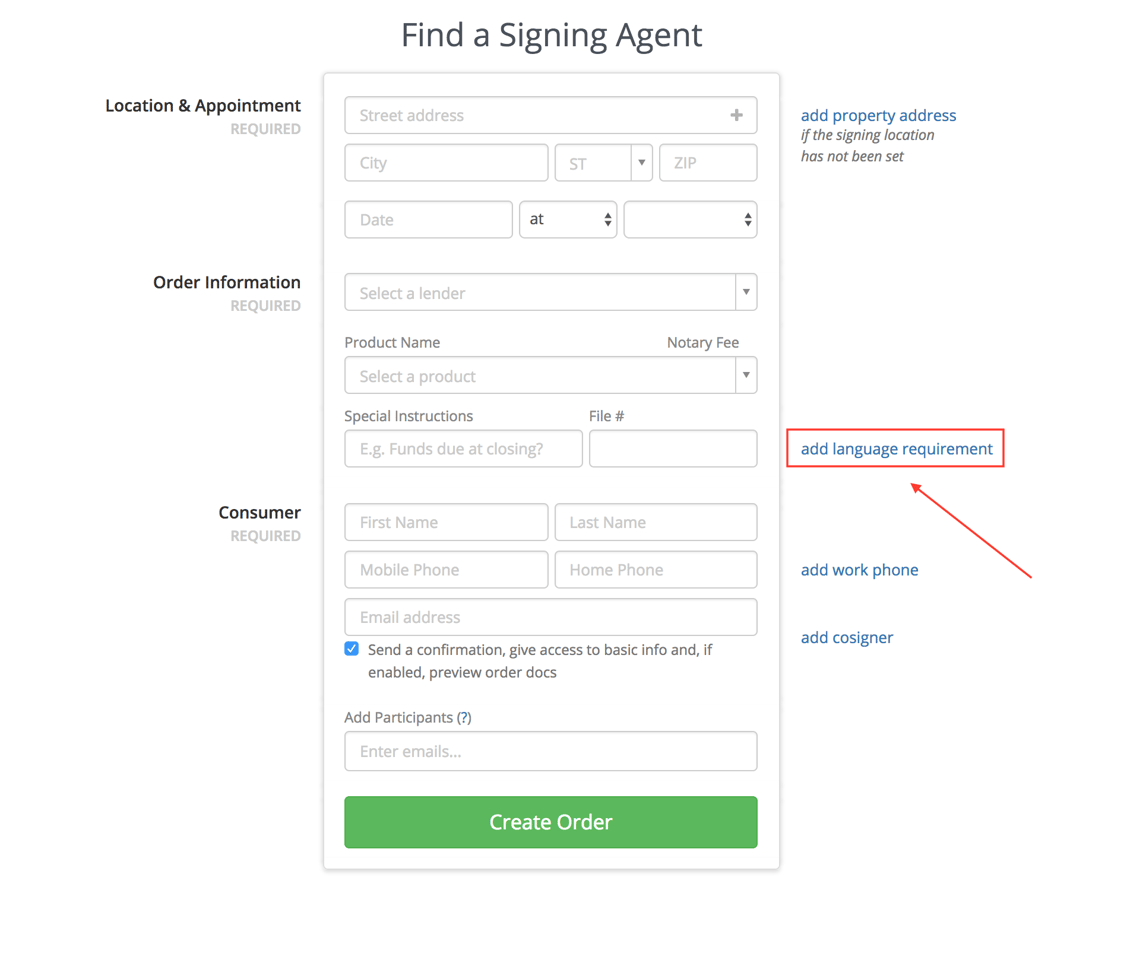 Find a notary that speaks a certain language