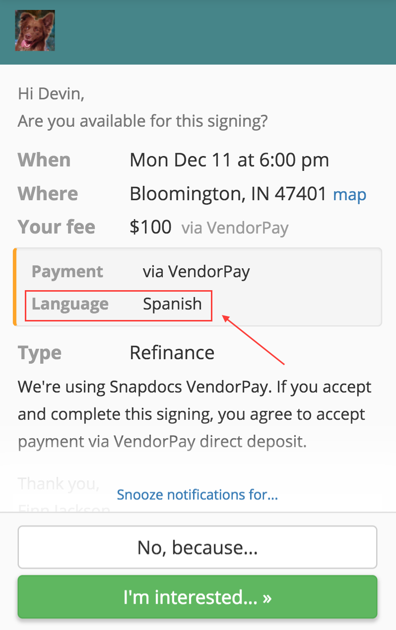 Find a notary that speaks a certain language