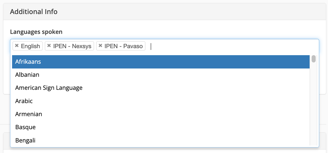 Add Your Languages and Additional Certifications