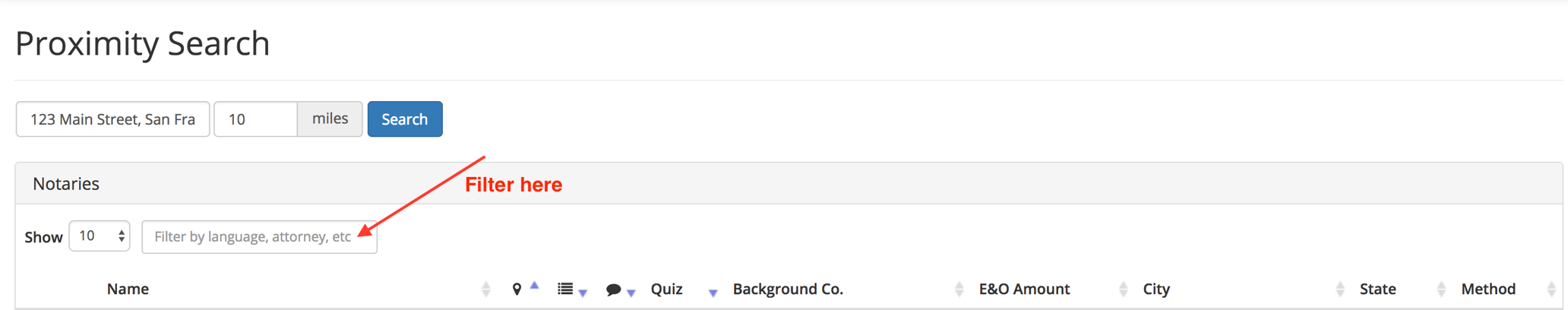 Proximity Search
