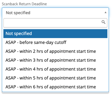 Scanback Method and Deadline Settings