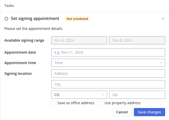 How do I Set a Signing Appointment?